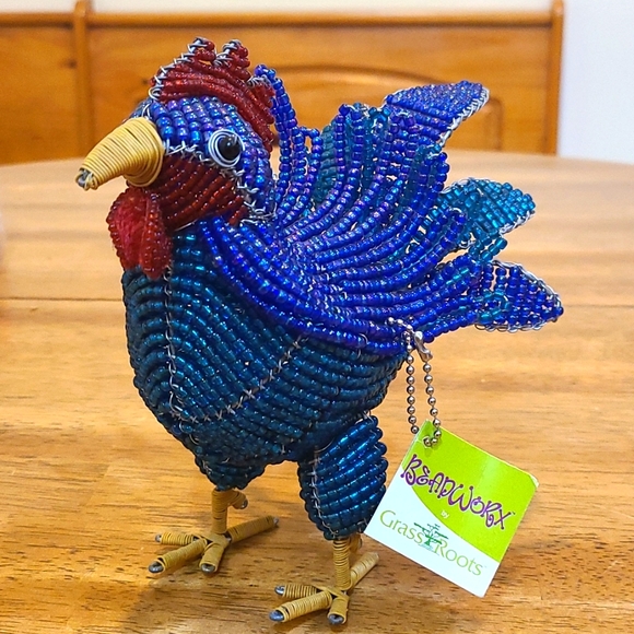 Beadworx | Art | Beadworx Hand Sculpted And Beated Rooster With A Tag ...